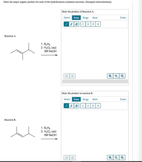 Solved Draw The Major Organic Product For Each Of The