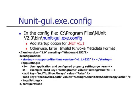 ppt introduction to unit testing using nunit 2 0 powerpoint