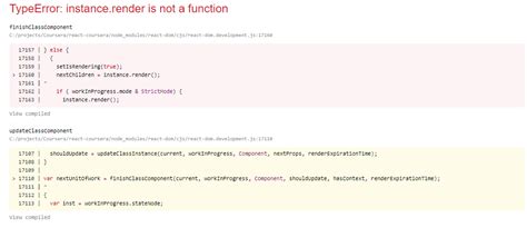 javascript typeerror instance render is not a function in react