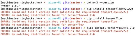 python3 pip install error no matching distribution found