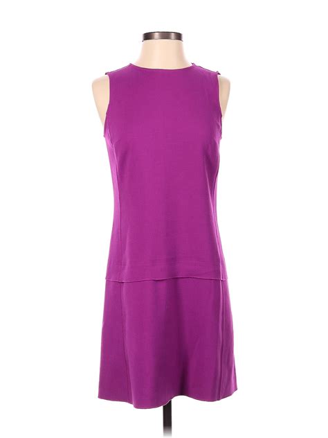 Ann Taylor Loft Solid Purple Casual Dress Size 0 79 Off Thredup