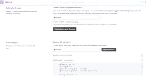 deploying react node typescript app on heroku with github integration