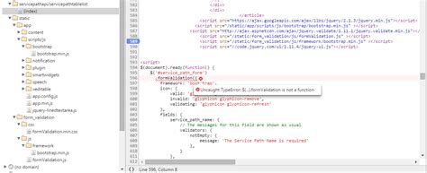 javascript formvalidation is not a function stack overflow