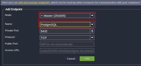 remote access to postgresql virtuozzo dev docs
