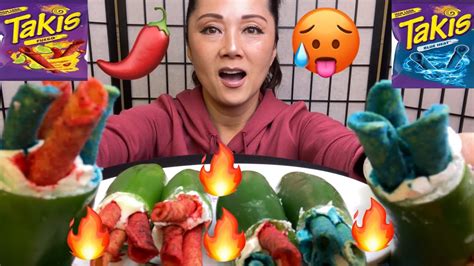 Asmr Viral Tik Tok JalapeÑo Poppers Blue Takkis W Cream Cheese Again