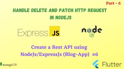nodejs delete and update the user details of blog app with rest api