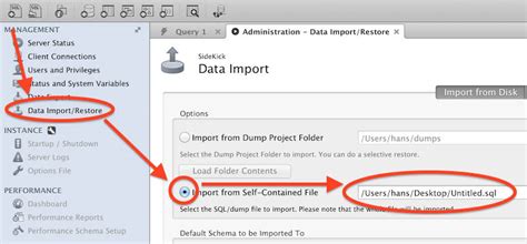 how to import tables in mysql workbench