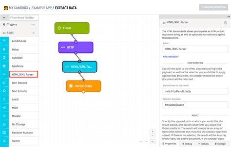 html xml parser node losant documentation