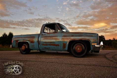 Slammed Silverado Chevy C10 Hot Rat Street Rod Patina Pickup 383