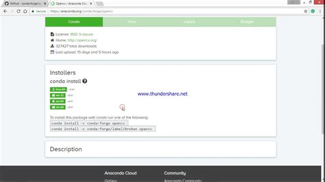 conda install opencv anaconda lassalocator