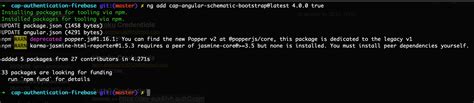 npm cap angular schematic auth firebase skypack