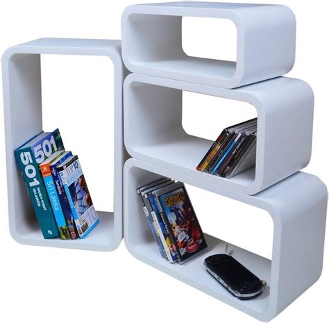 Cube Verstärkte Vielen Farben Mdf Retro Design 4er Set Regal Regale