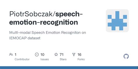 Github Piotrsobczak Speech Emotion Recognition Multi Modal Speech