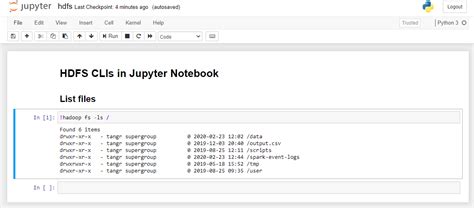 ingest data into hadoop hdfs through jupyter notebook