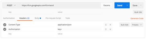 android firebase cloud messaging authorizion error