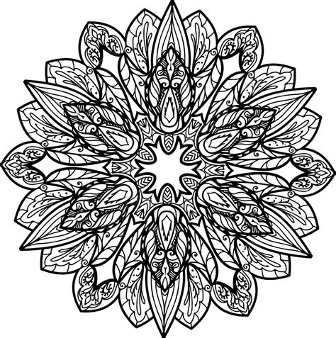 黒と白の曼荼羅の花びら飾りテクスチャのイラスト ベクターイラスト画像とpngフリー素材透過の無料ダウンロード Pngtree