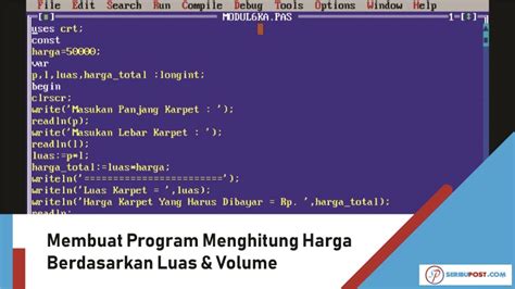 tutorial python membuat program menghitung volume balok dengan python