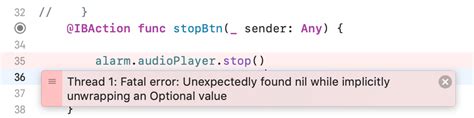 fatal error unexpectedly found nil while implicitly unwrapping an
