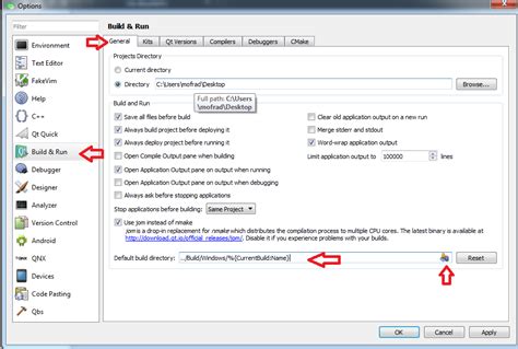 build directory for qt creator ide stack overflow