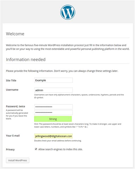 how to install wordpress with nginx on a freebsd 10 1 server digitalocean