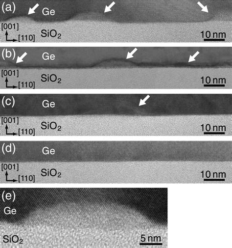 Hrtem Image Of The Interfaces Between Ge Substrates And Sio 2 Layers In
