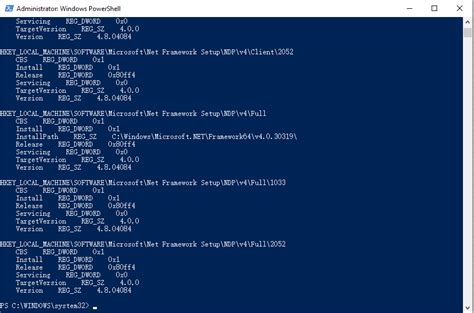 how to list installed net framework versions using powershell 6 ways