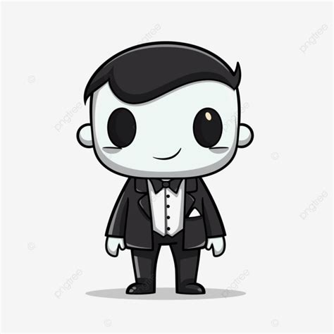 سهرة Clipart شخصية للرسوم المتحركة في بدلة وربطة عنق المتجه سهرة