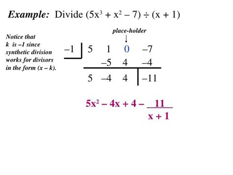 Synthetic Division