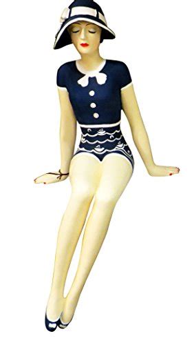 Retro Bathing Beauty Swim Suit Model Shelf Sitter Statue