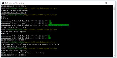 bash `cd` command cannot enter folder with escaped space in name