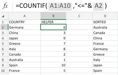 63 [tutorial] excel formula sort range alphabetically with