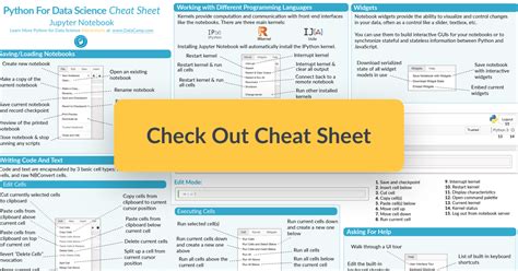 Jupyter Notebook Cheat Sheet Towards Data Science