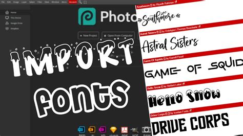 how to import custom fonts into photopea easy way youtube