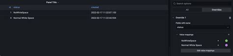 value mappings not working in table table panel grafana labs