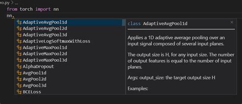 torch nn missing from torch module and `from torch import` completions