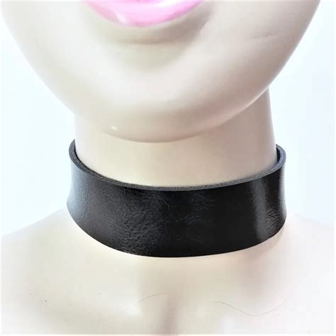 Women Male Sexy Handmade Genuine Leather Punk Choker Necklaces Harajuku