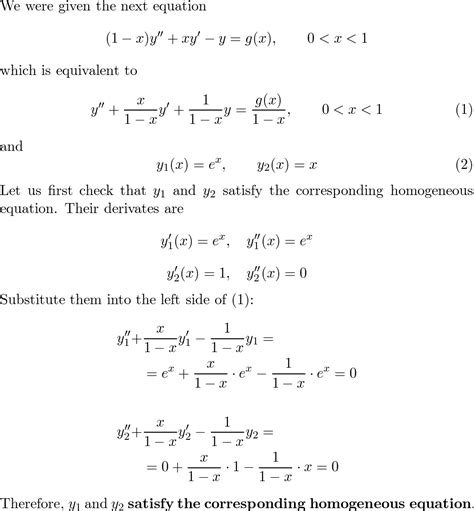 Verify That The Given Functions Y1 And Y2 Satisfy The Corres Quizlet