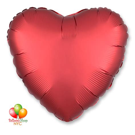 Satin Luxe Sangria Red Heart Balloon 18 Inch Balloon Shop Nyc