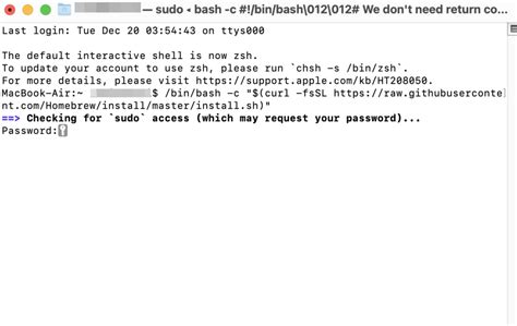fix brew command not found error in mac bash zsh