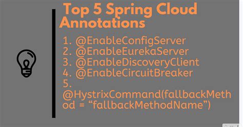 top 5 spring cloud annotations for java microservices java67