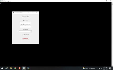 python program to conversion using python tkinter kashipara