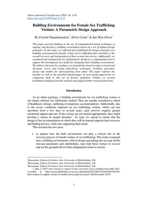 Pdf Building Environments For Female Sex Trafficking Victims A