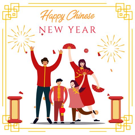Free Chinese New Year Vector Art Template Edit Online And Download