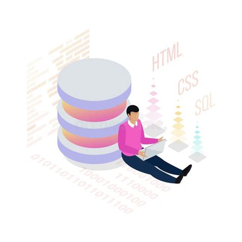 Programming Isometric Concept Stock Illustration Illustration Of
