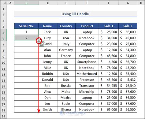 how to do automatic numbering in excel 12 simple ways exceldemy