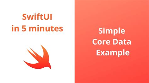 simple core data example with swiftui swiftui in 5 minutes 2020