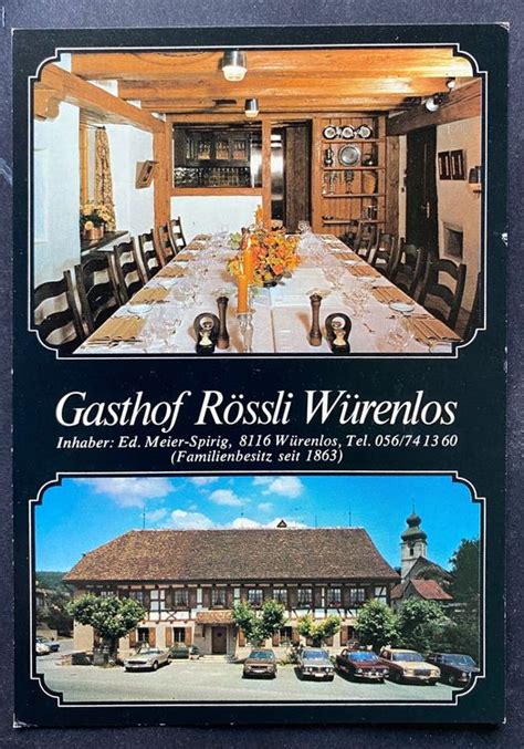 Gasthof Rössli Würenlos 2 Bild Innen Kaufen Auf Ricardo