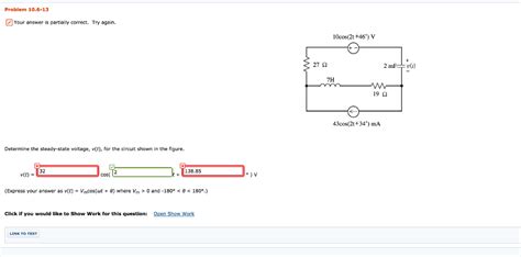 Solved Determine The Steady State Voltage V T For The