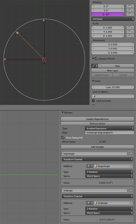 python using a scripted expression driver to combine two angles
