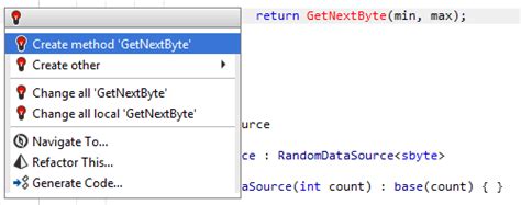 generate code from usage help jetbrains rider
